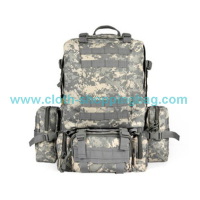 Customized  2 sides and front zipper pouches camping gear backpack