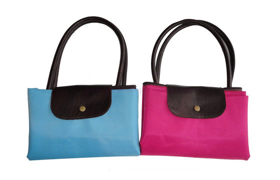 Environmental friendly 600D oxford foldable shopping bags yellow for advertising