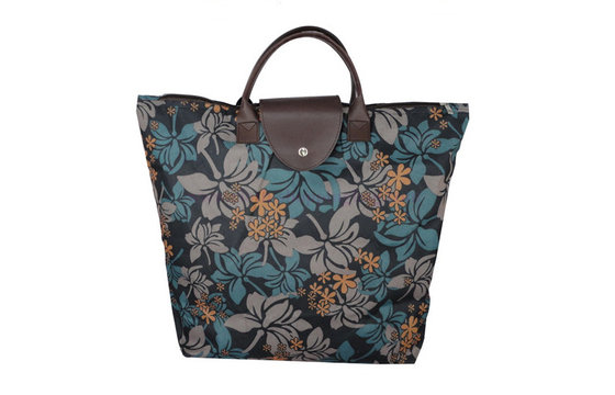 Heating printing  oxford foldable shopping tote bags  with zipper