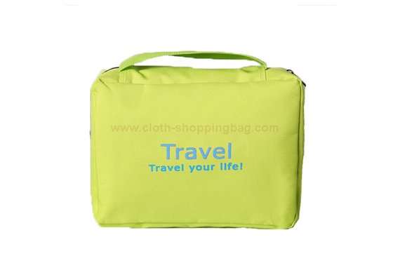 Promotional polyester travel storage bag with Self-fabric handle strap for easy carrying