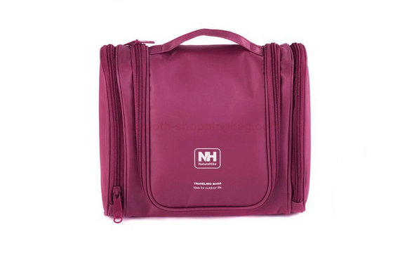 Eco - friendly reusable travel storage cosmetic bag with mesh pocket inside