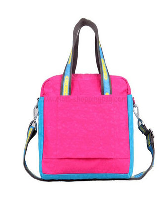 Large ladies / girl Nylon shoulder shopping bag pink for shopping