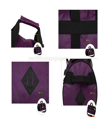Customized gym duffel nylon shoulder satchel bags with large main compartment