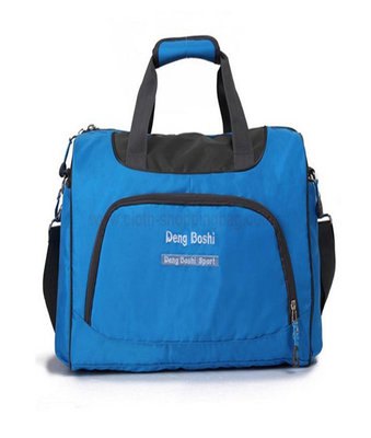 Custom printed recycled nylon shoulder business tote bag for boys