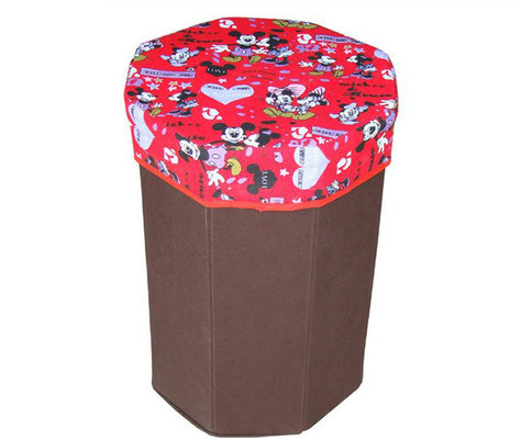 Customized cute cartoon pattern red storage box bag for colleting toys