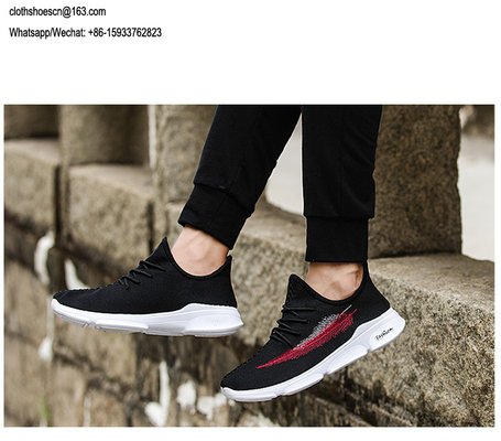 Running Shoes Sports Shoes For Couples Textile Fabric Upper PVC Outsole Shoes supplier