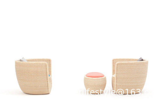 Handmade Round Rattan Furniture with Aluminum Frame by Clover Lifestyle