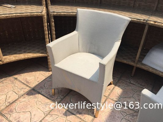 White Textilene Dining Chair with Aluminum frame By Clover Lifestyle