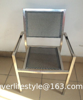 Textilene Chair with Aluminum frame look like Stainless steel for dining sets  By Clover Lifestyle
