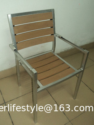 Poly wood Chair with Aluminum frame for dining sets  By Clover Lifestyle