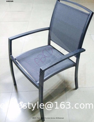 Textilene Chair with Aluminum frame look like Stainless steel for dining sets  By Clover Lifestyle