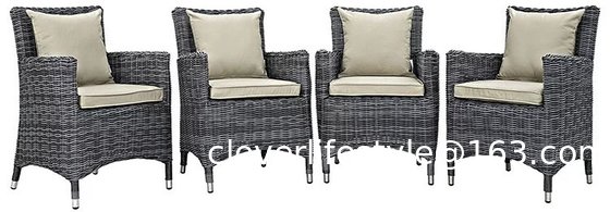 Flat wicker dining chair for Hotel, Garden and Beach by Clover Lifestyle China Outdoor Furniture