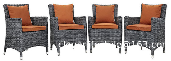 Flat wicker dining chair for Hotel, Garden and Beach by Clover Lifestyle China Outdoor Furniture