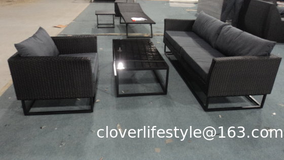 Trank wicker sofa set with coffee table for Hotel, Garden and Beach by Clover Lifestyle Outdoor Furniture Sofa Set