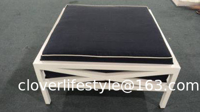 All aluminum coffee table with smoke glass for Hotel, Garden and Beach by Clover Lifestyle China Outdoor Furniture
