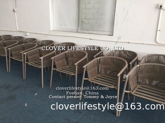 Outdooor Rope Furniture Dining chair  with powder coating for Hotel, Garden and Beach by Clover Lifestyle China
