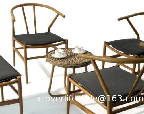 Aluminum wicker cafe table Chinese style  for Home. Hotel, Garden and Beach by Clover Lifestyle Outdoor Furniture