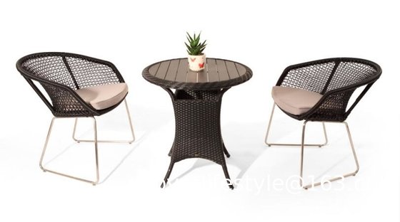 Wicker cafe set  with for aluminum frame  Home. Hotel, Garden and Beach by Clover Lifestyle Outdoor Furniture