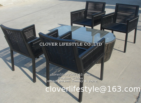 4 +1 rope weaving sofa with aluminum frame for Home. Hotel, Garden and Beach by Clover Lifestyle Outdoor Furniture