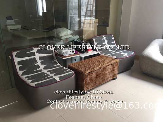 Soft fabric + leather sofa with fast dry foam  for Home. Hotel, Garden and Beach by Clover Lifestyle Outdoor Furniture