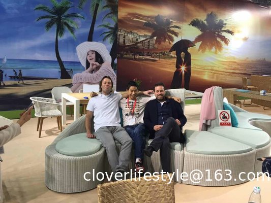 Rehau coffee table with glass for Las Vegas Hotel, Garden and Beach by Clover Lifestyle Outdoor Furniture China