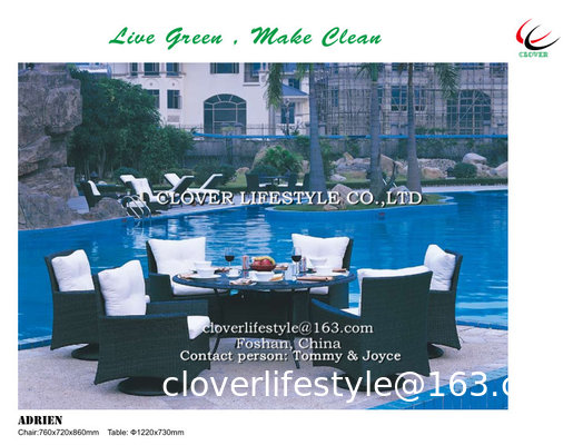Alain flat wicker adjustable DINING SET for Hotel, Garden and Beach by Clover Lifestyle Outdoor Furniture China
