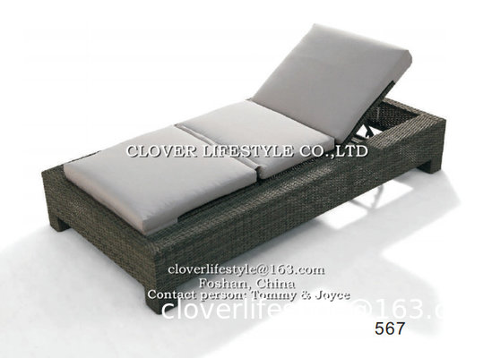 CK0567L Flat wicker single SUN BED for Hotel, Garden and Beach by Clover Lifestyle Outdoor Furniture China