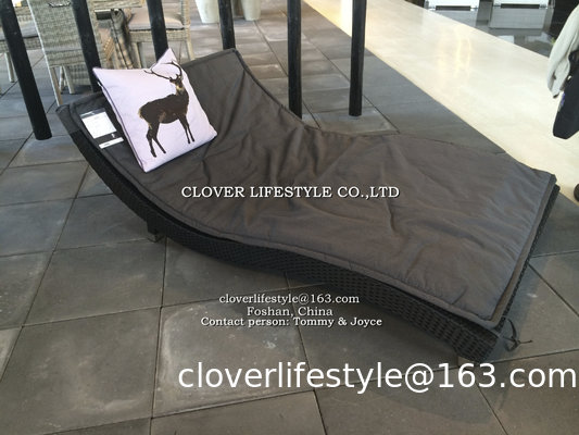 Flat wicker Sun bed S shape single bed for Hotel, Garden and Beach by Clover Lifestyle Outdoor Furniture China