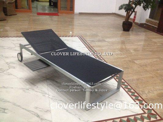 Textilene sling sun lounger for Hotel, Garden and Beach by Clover Lifestyle Outdoor Furniture China