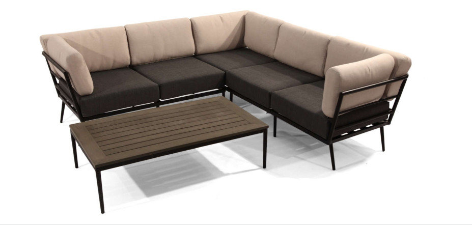 Outdoor & Indoor Powder Coating Aluminum Sofa Set Color can choose by Clover Lifestyle