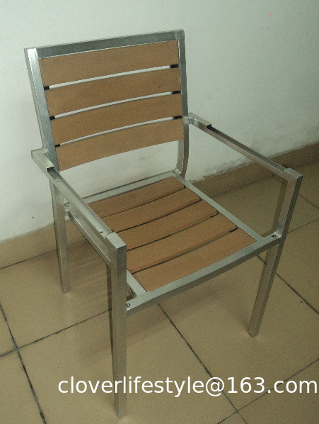 Poly wood Chair with Aluminum frame for dining sets  By Clover Lifestyle