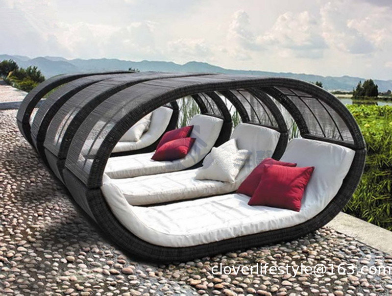 Wicker sun lounger Daybed for Hotel, Garden and Beach by Clover Lifestyle China Outdoor Furniture