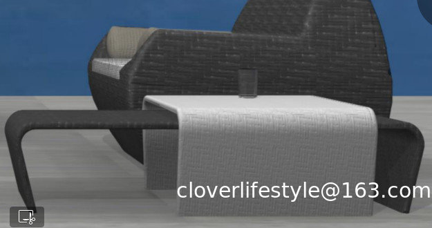 Bear flat wicker coffee table for Hotel, Garden and Beach by Clover Lifestyle Outdoor Furniture