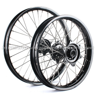 OEM Aluminum Motorcycle Wheel Set With Hubs Stainless Steel Spokes