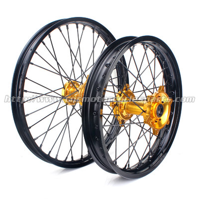 OEM Aluminum Motorcycle Wheel Set With Hubs Stainless Steel Spokes