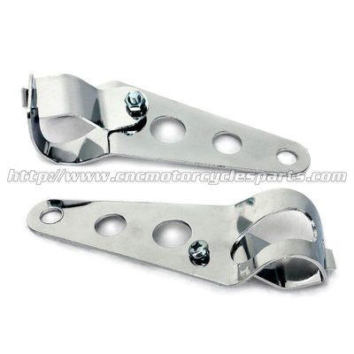 Cafe Racer Parts Custom Motorcycle Headlight Bracket Fork Tubes Clamp