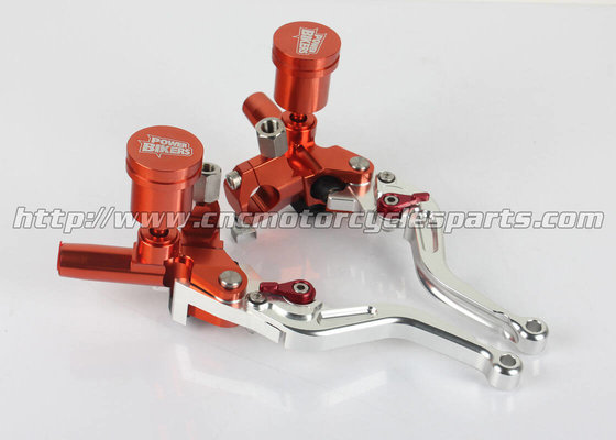 CNC Aluminum Alloy Motorcycle Brake Clutch Master Cylinder Kit Reservoir Lever