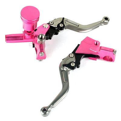 CNC Aluminum Alloy Motorcycle Brake Clutch Master Cylinder Kit Reservoir Lever