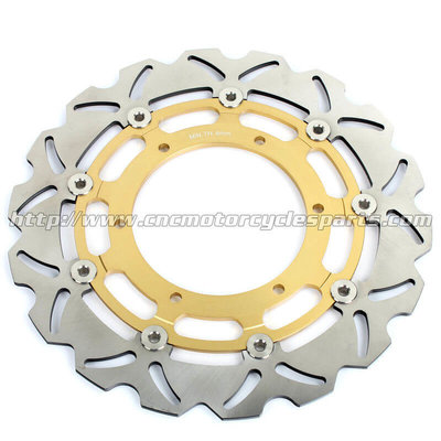 Front Motorcycle Brake Parts Disks Yamaha FJR 1300 YZF R7 CNC Billet Black Gold