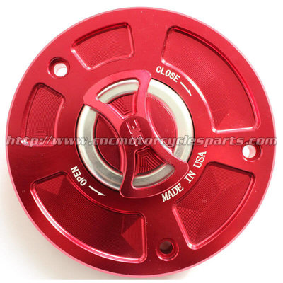 Aluminum Motorcycle Gas Caps / Replacement Fuel Cap Cover For Kawasaki Ninja 650R ER6n Versys