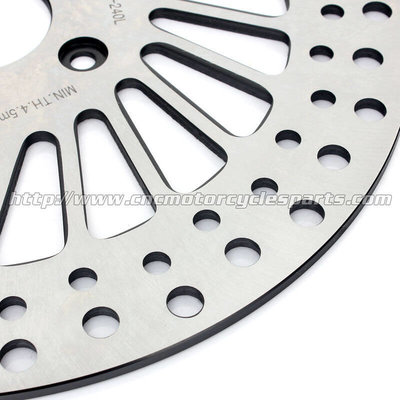 Classic Silver Front / Rear Brakes And Rotors For Harley Davidson Custom Parts