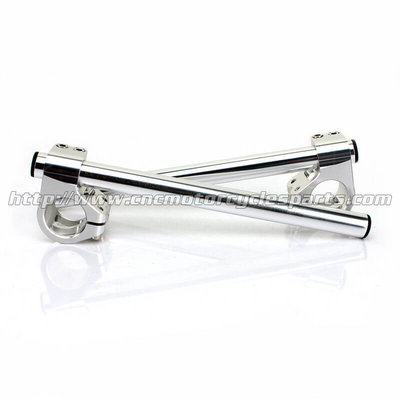 Black Silver Motorcycle Clip On Bar / 43mm Clip On Handlebars