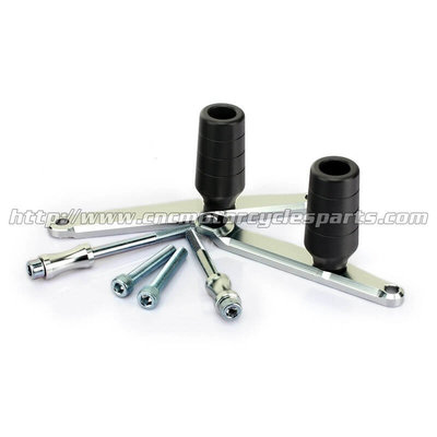 Motorcycle Frame Sliders POM Bike Sliders For Triumph Daytona 675R 06-12 Black Silver