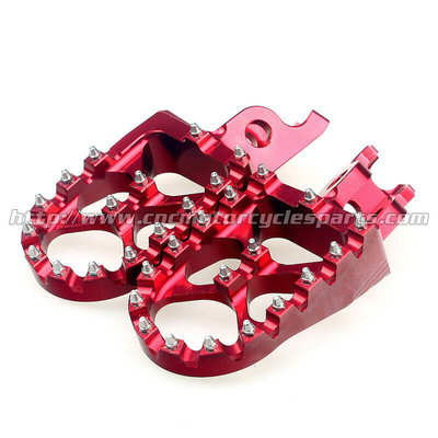 Aluminum Alloy 57mm Dirt Bike Foot Pegs , Supermoto Light Weight Oversized MX Foot Pegs