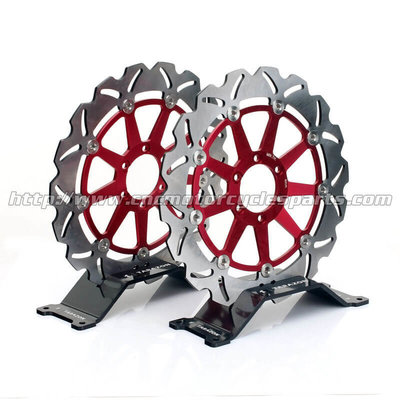 6 Holes Motorcycle Brake Disc , Disk Brake System With Laser Logo