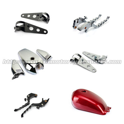 Custom Motorcycle Cafe Racer Parts With Aluminum Alloy / Stainless Steel Material