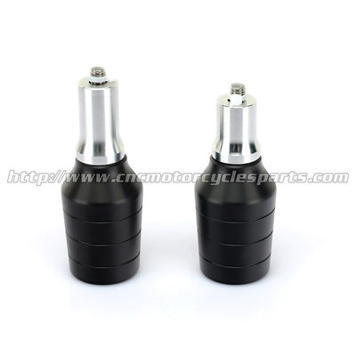Black Silver Motorcycle Frame Sliders For Yamaha YZF-R1 2007 2008 CNC Milled