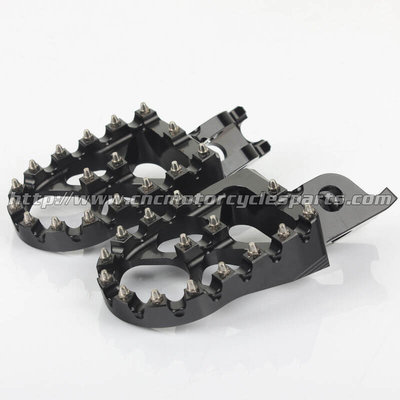 KX250F KX450F Dirt Bike Wide Foot Pegs , Aluminum Alloy 7075 Motocross Footpegs