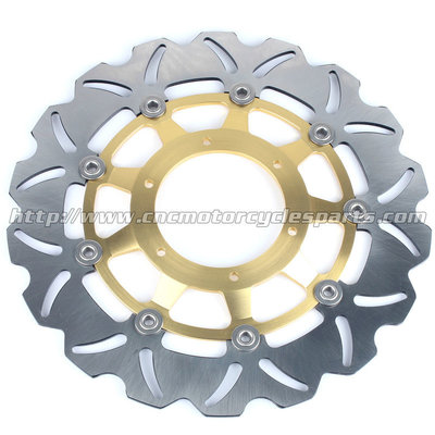 310mm Motorcycle Brake Disc Rotors Laser Logo With Gold / Black Color