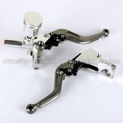 7/8 Inch Front Motorcycle Brake Clutch Lever Reservoir Levers For Street Bike